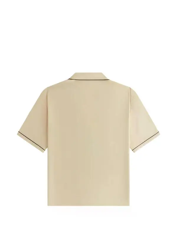 Kith Elena Ii Piping-trim Shirt - Neutrals
