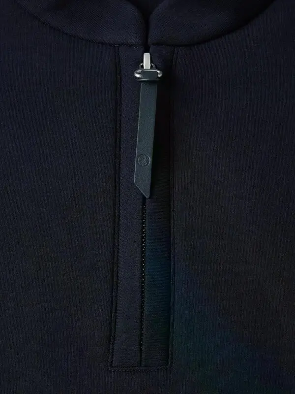 Shanghai Tang Half-zip Sweatshirt - Blue