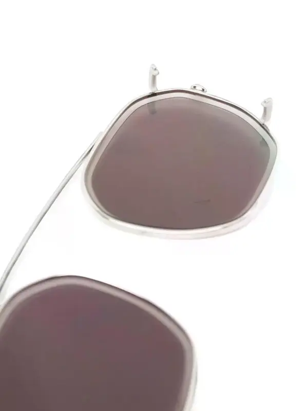 KAME MANNEN Geometric Frame Clip-on Sunglasses