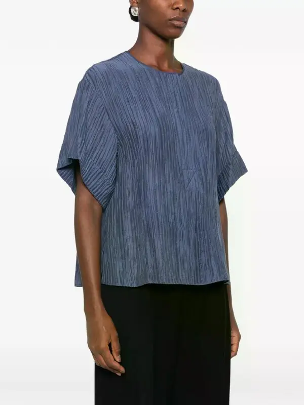 JOSEPH Crinkled Short-sleeve Blouse