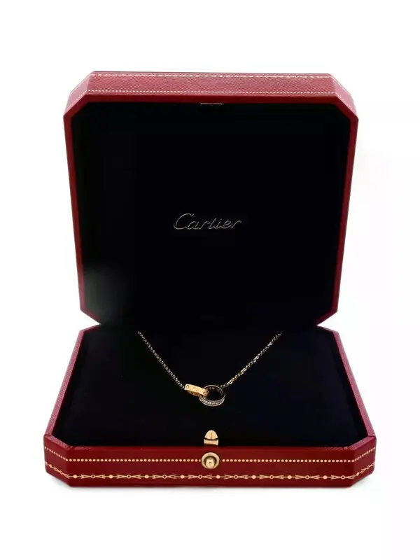 Cartier Love Interlocking 18k Yellow And Diamonds Necklace