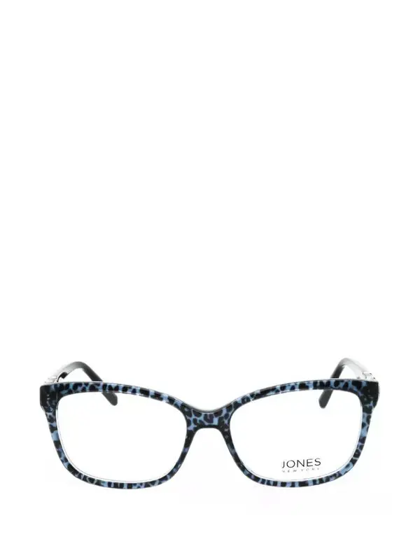 Jones New York Leopard-print Rectangle Eyeglasses - Blue