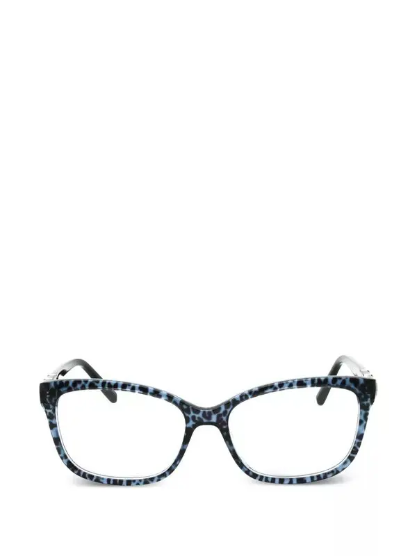Jones New York Leopard-print Rectangle Eyeglasses - Blue