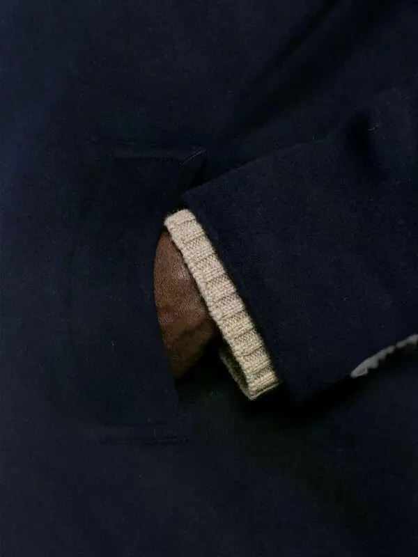 Eric Bompard Navy Wool And Cashmere Blend Single-breasted Coat