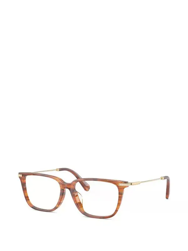 SWAROVSKI Striped Rectangle-frame Glasses