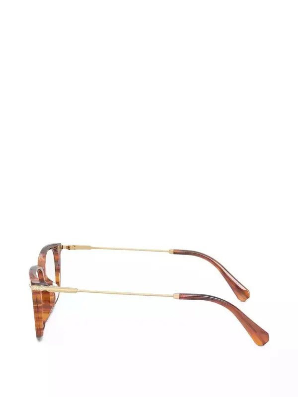 SWAROVSKI Striped Rectangle-frame Glasses