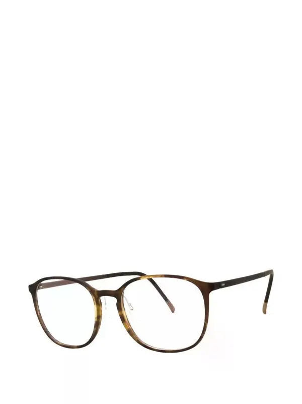 SILHOUETTE Spx Illusion Full Rim Round Frame Glasses - Brown