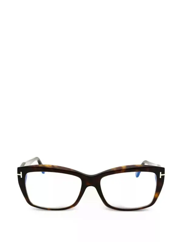 TOM FORD Rectangle Frame Eyeglasses - Brown