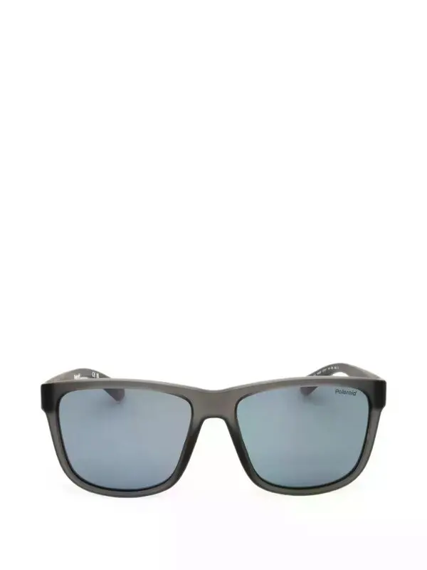 POLAROID Rectangle Frame Sunglasses With Mirrored Lenses