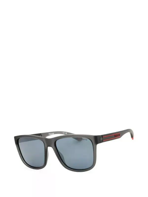 POLAROID Rectangle Frame Sunglasses With Mirrored Lenses