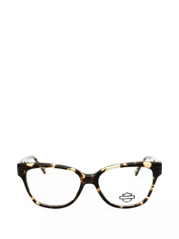 HARLEY-DAVIDSON Tortoiseshell-effect Rectangle-frame Glasses