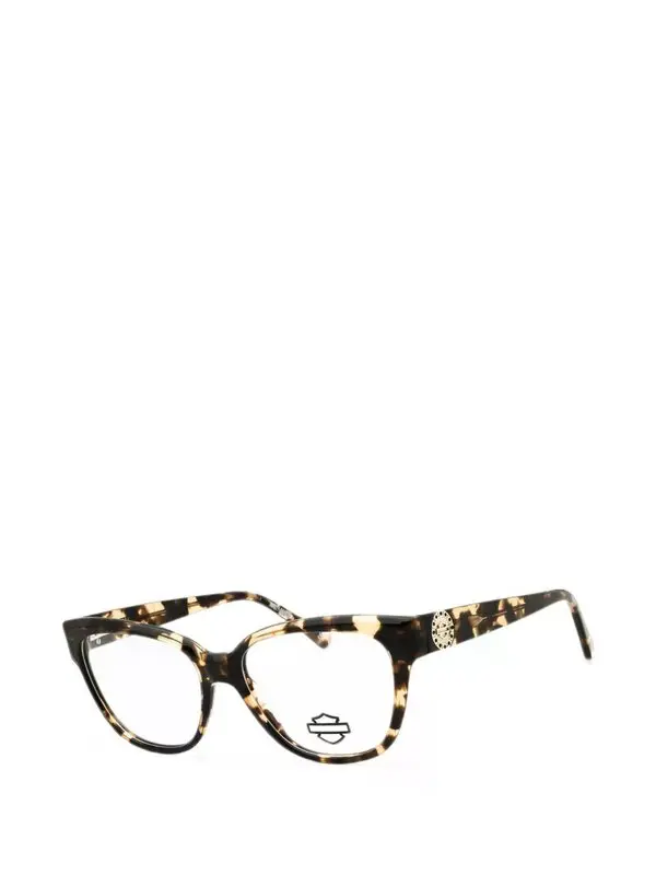 HARLEY-DAVIDSON Tortoiseshell-effect Rectangle-frame Glasses