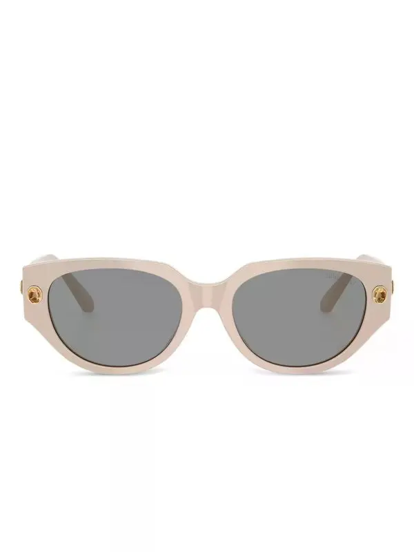 SWAROVSKI Crystal-embellished Oval-frame Sunglasses