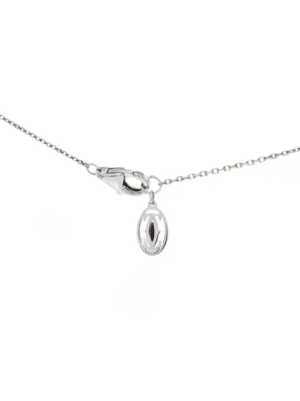 Cartier Etincelle De Teardrop Pendant 18k White Gold And Diamonds Necklace - Silver