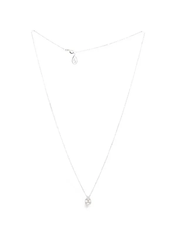Cartier Etincelle De Teardrop Pendant 18k White Gold And Diamonds Necklace - Silver