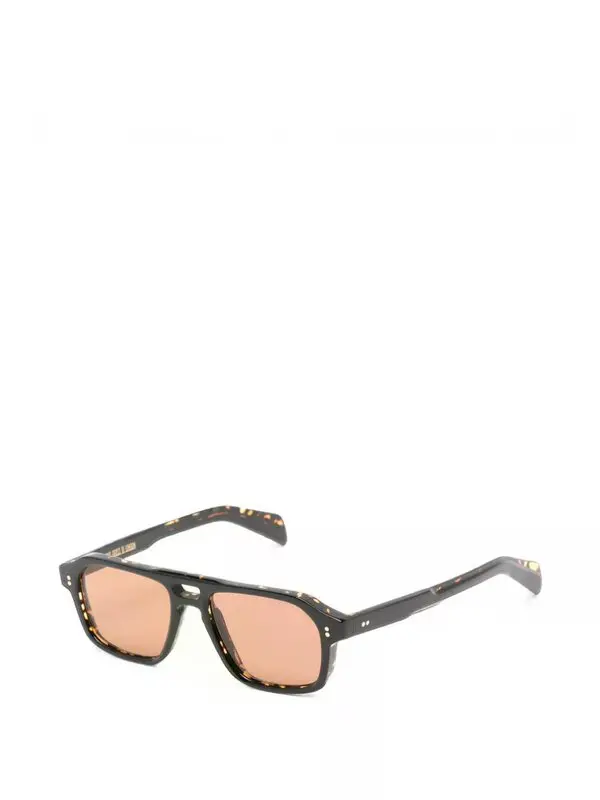 CUTLER & GROSS Tortoiseshell-effect Rectangle-frame Sunglasses
