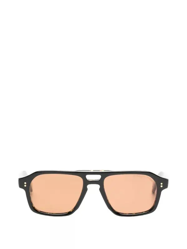CUTLER & GROSS Rectangle Frame Sunglasses - Brown