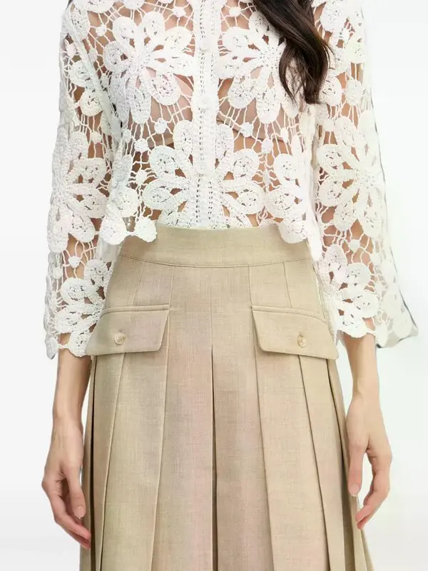 MOS MOSH Pleated Mini Skirt With Flap Pockets