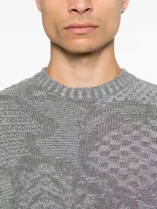 Etro Jacquard-knit Crew Neck Sweater