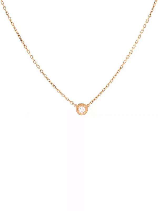 Cartier D'amour Pendant Necklace In 18k Rose Gold With Diamond - Pink
