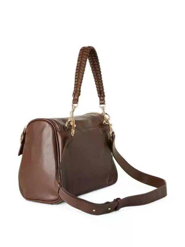 BENETTON Braided-handle Flap-top Crossbody Bag