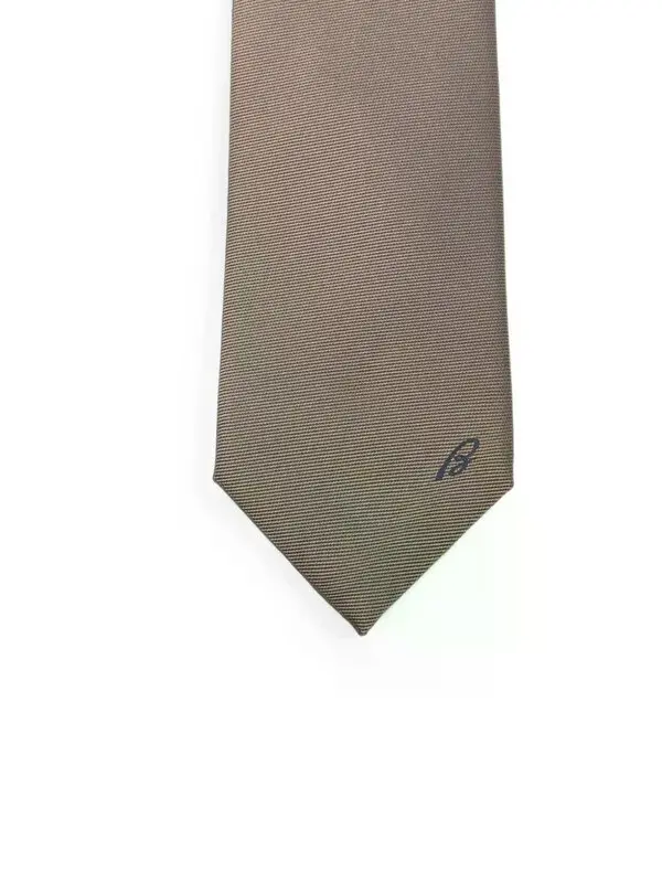 Brioni Logo-embroidered Silk Tie