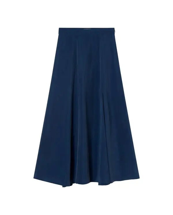THINKING MU Midi Cupro Tora Skirt