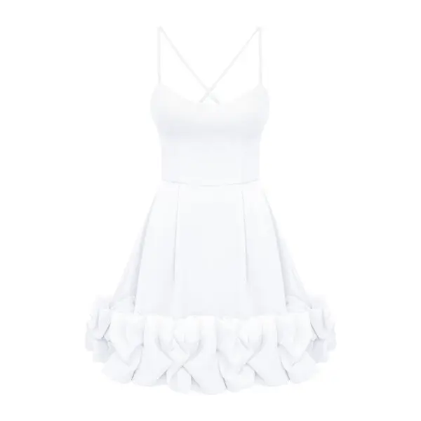 POST MERIDIEM Backless Bustier Mini Dress