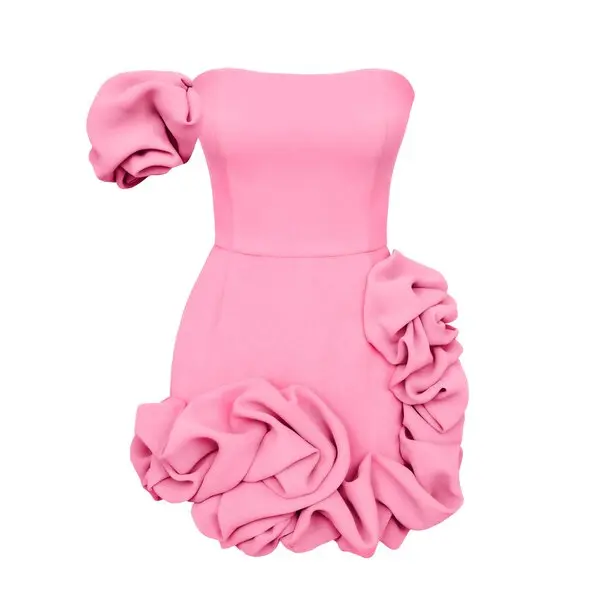 POST MERIDIEM One Shoulder Bustier Dress