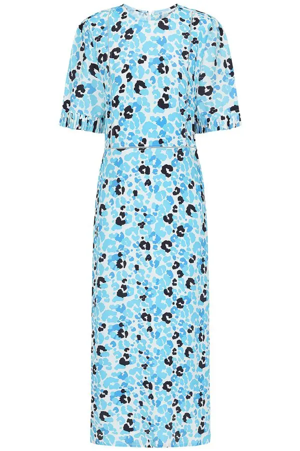 MERCY DELTA Moseley Dress Pina Colada Aqua - Blue