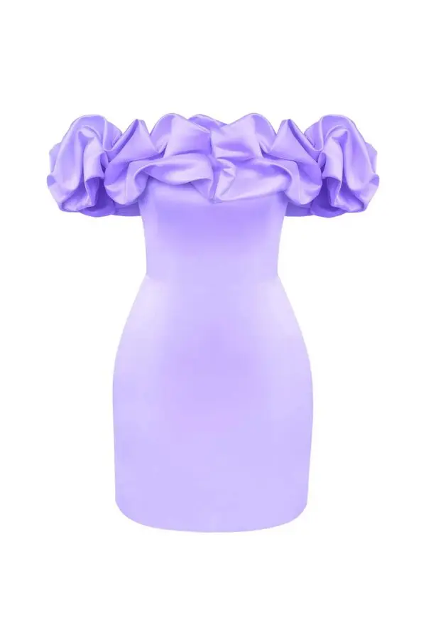 POST MERIDIEM Lavender Meringue Mini Dress