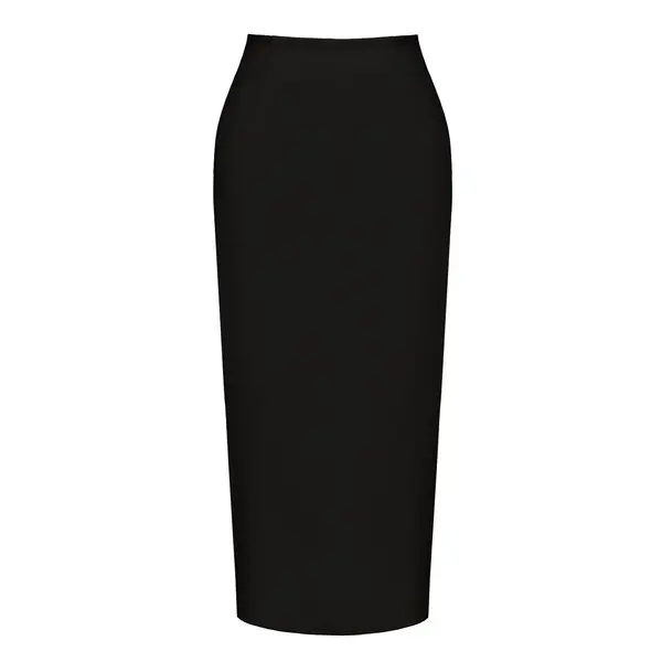 POST MERIDIEM Straight Maxi Skirt - Black