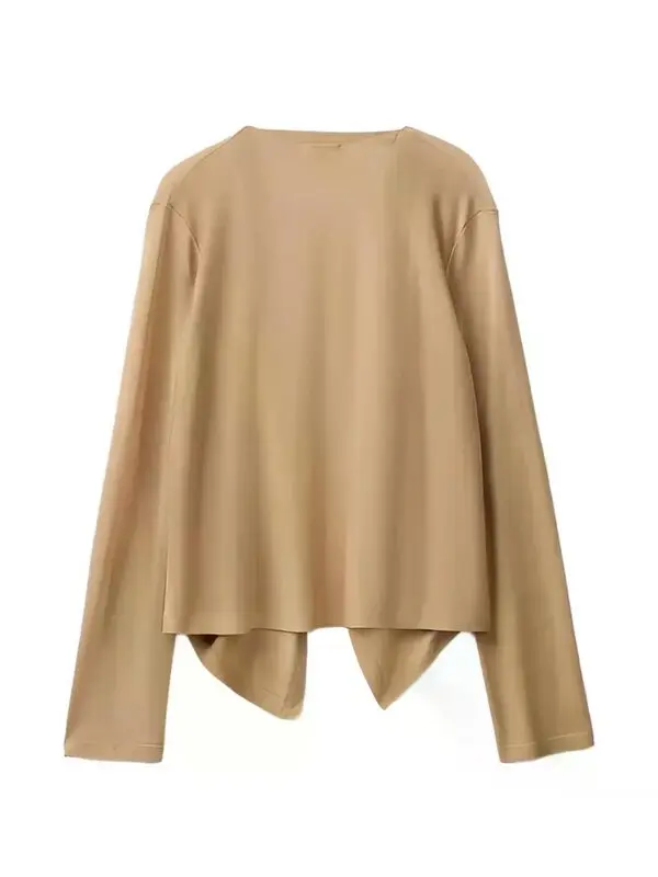BENETTON Draped Long-sleeve Cardigan
