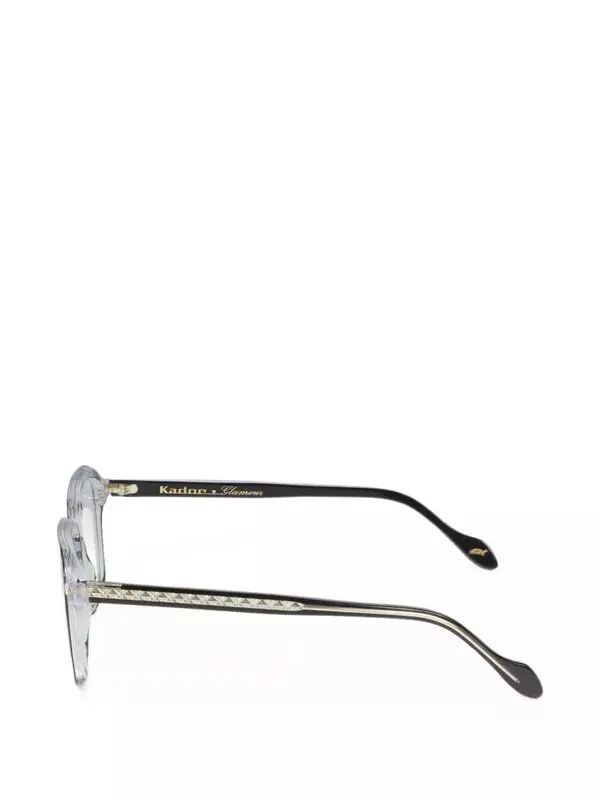 Kàdor Jodie V Geometric Frame Eyeglasses - Black