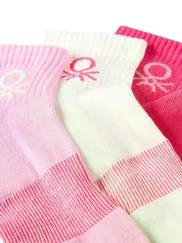 BENETTON Logo-embroidered Knitted Socks