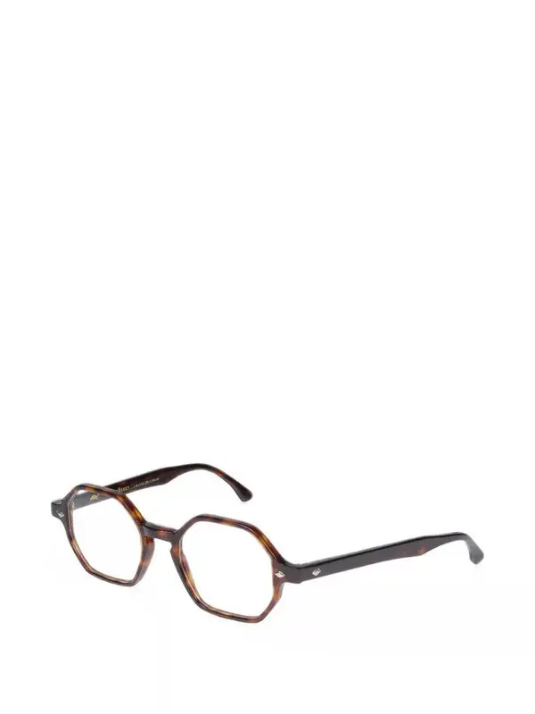 Kàdor Octagon Geometric Frame Eyeglasses - Brown