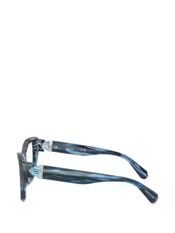 SWAROVSKI Striped Cat-eye Glasses