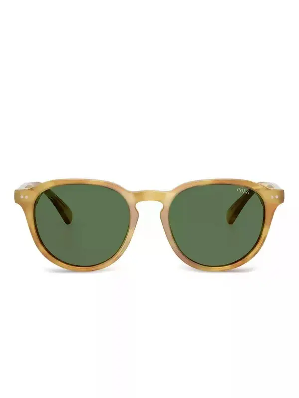 Polo Ralph Lauren Heritage Pen-hinge Round-frame Sunglasses - Brown