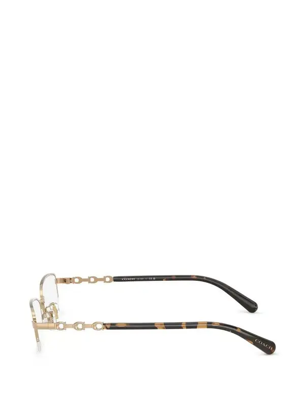 COACH Rectangle-frame Semi-rimless Glasses
