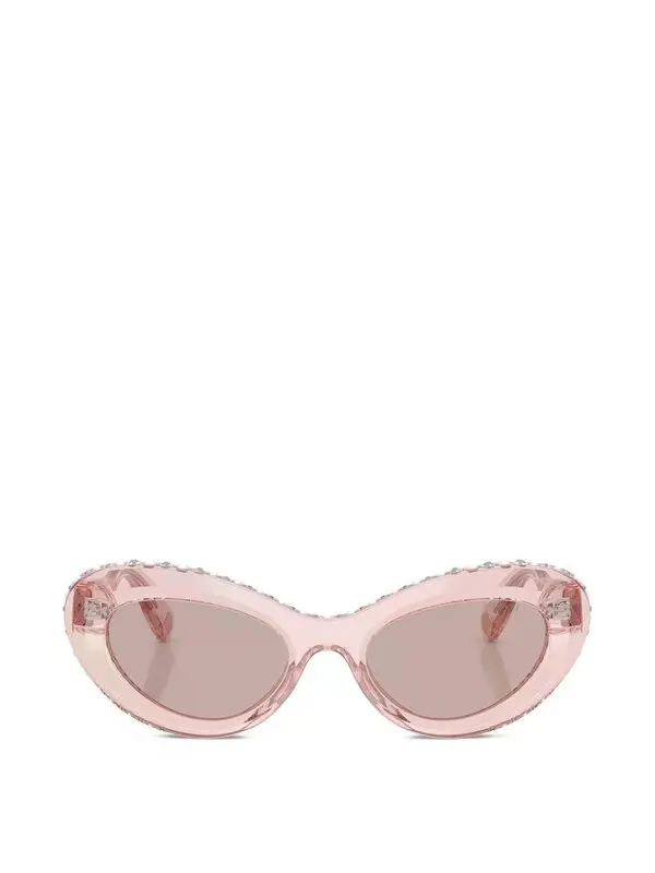 SWAROVSKI Embellished Cat Eye Sunglasses - Pink