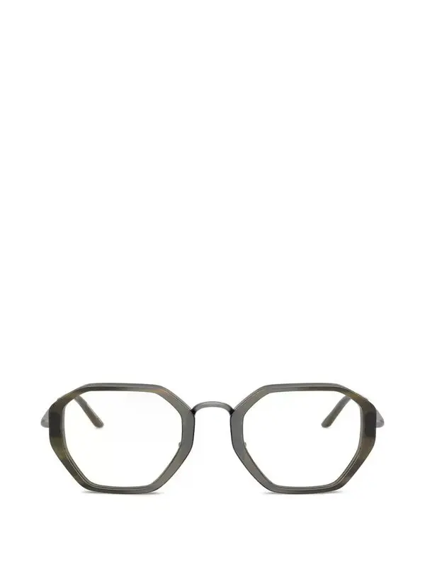 Giorgio Armani Striped Geometric Glasses