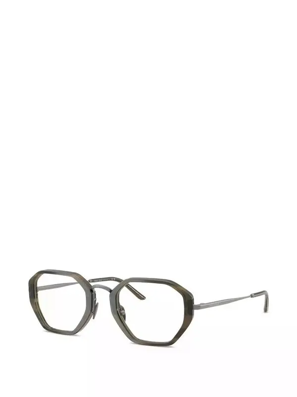 Giorgio Armani Striped Geometric Glasses