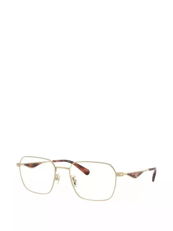 COACH Logo-plaque Geometric-frame Glasses