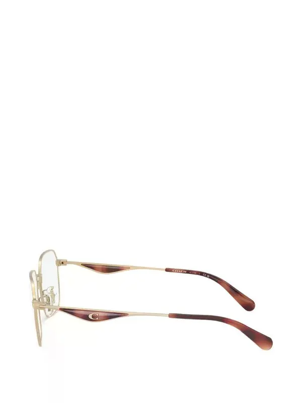 COACH Logo-plaque Geometric-frame Glasses