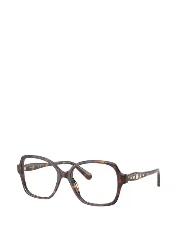 SWAROVSKI Tortoiseshell-effect Crystal-embellished Glasses