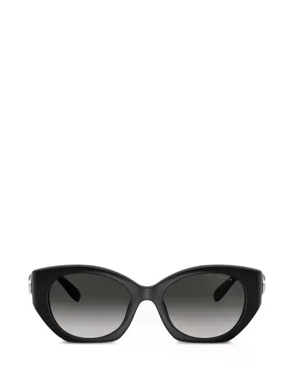 COACH Maxi Sculpted C Oval-frame Sunglasses - Black