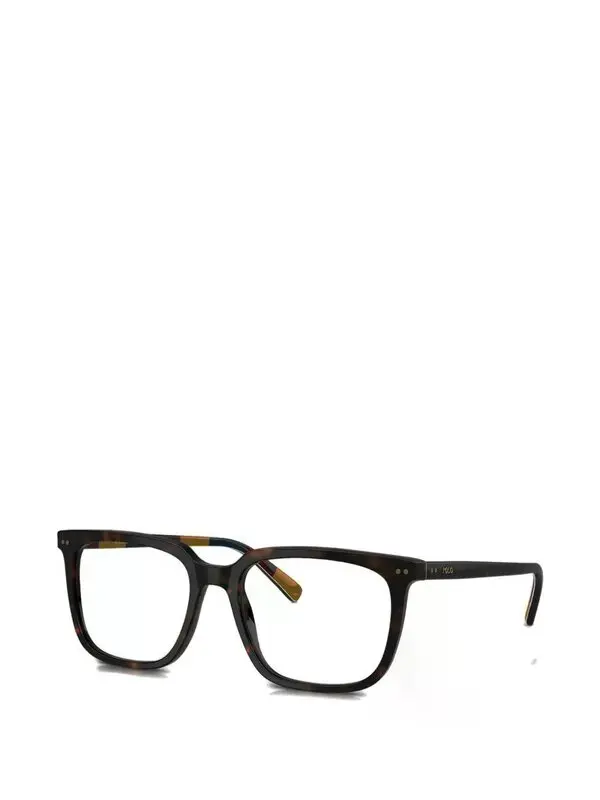 POLO RALPH LAUREN EYEWEAR Tortoiseshell-effect Rectangle-frame Glasses