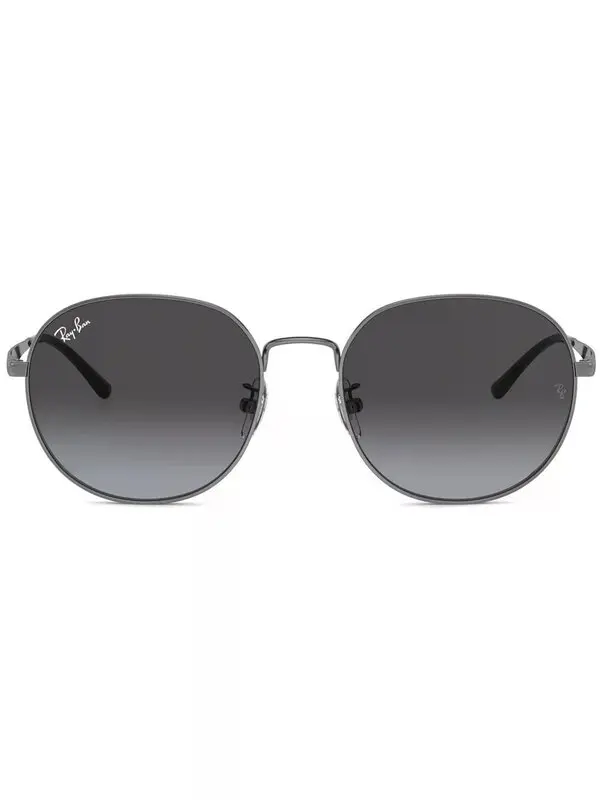 Ray-ban Gunmetal Metal Round Frame Sunglasses - Grey