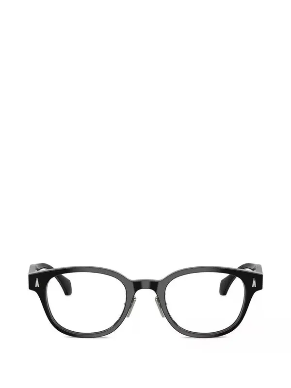 Moncler Rivet-detail Oval-frame Glasses