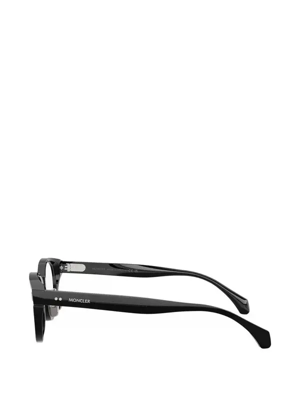 Moncler Rivet-detail Oval-frame Glasses